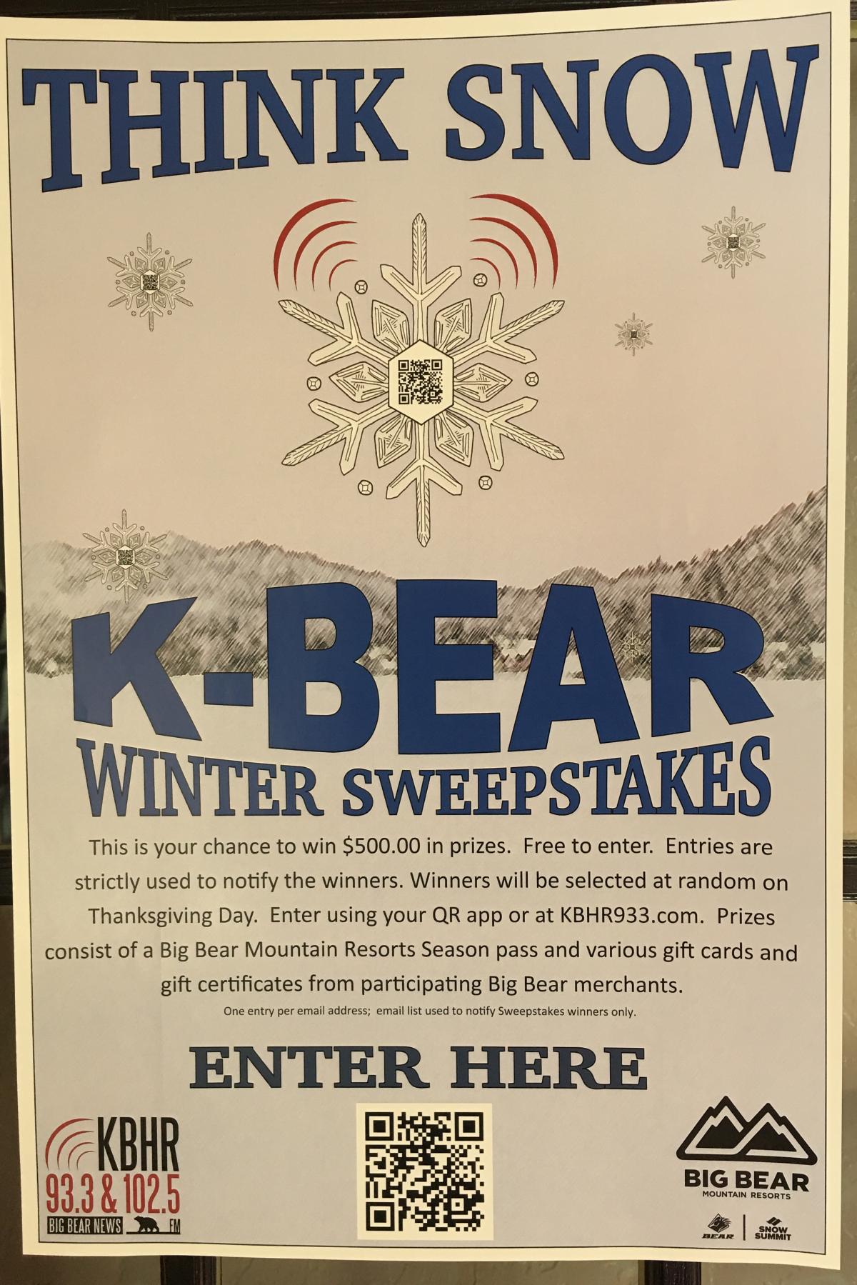 Think Snow Sweepstakes | Big Bear Cool Cabins